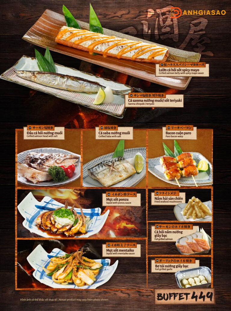 Shogun Japanese Street BBQ menu - Thiên đường ẩm thực Nhật