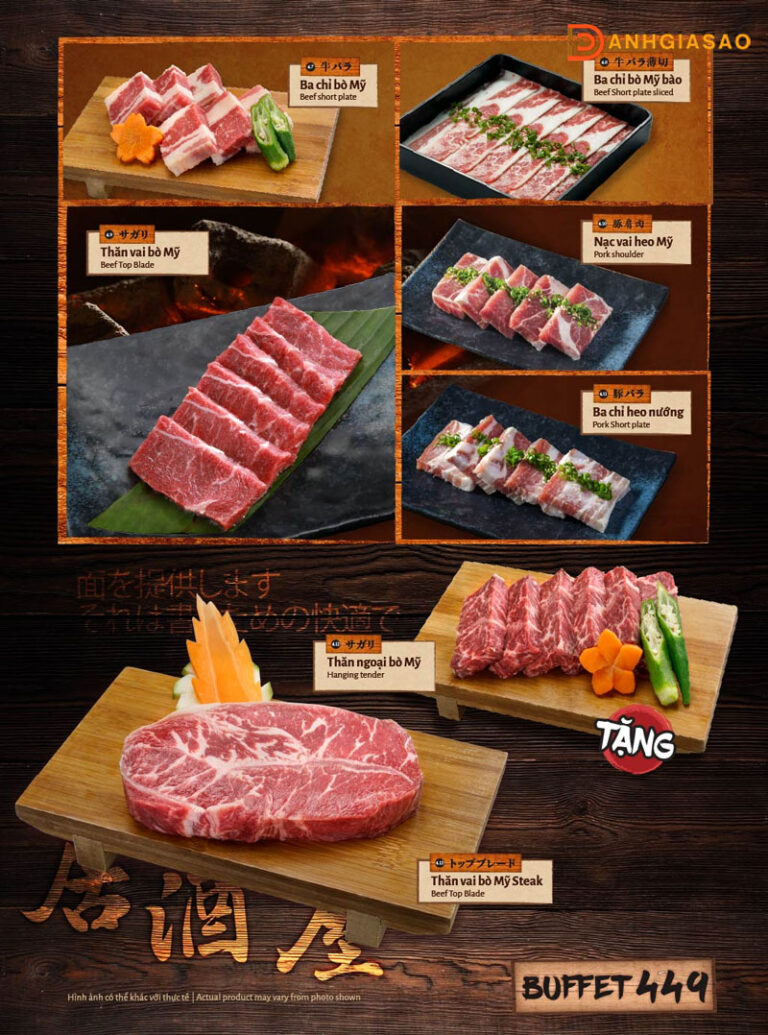 Shogun Japanese Street BBQ menu - Thiên đường ẩm thực Nhật