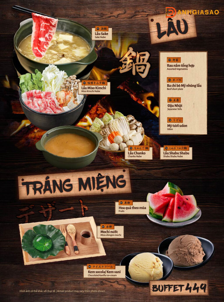 Shogun Japanese Street BBQ menu - Thiên đường ẩm thực Nhật