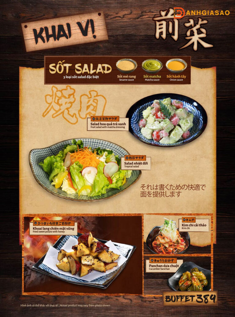 Shogun Japanese Street BBQ menu - Thiên đường ẩm thực Nhật