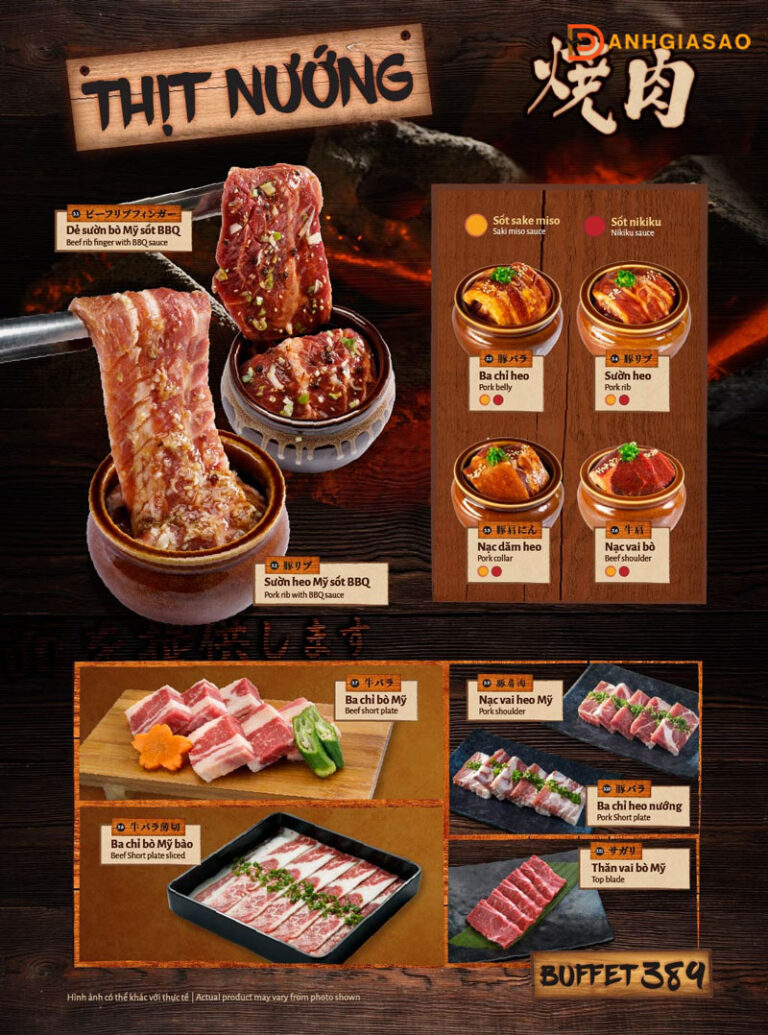 Shogun Japanese Street BBQ menu - Thiên đường ẩm thực Nhật