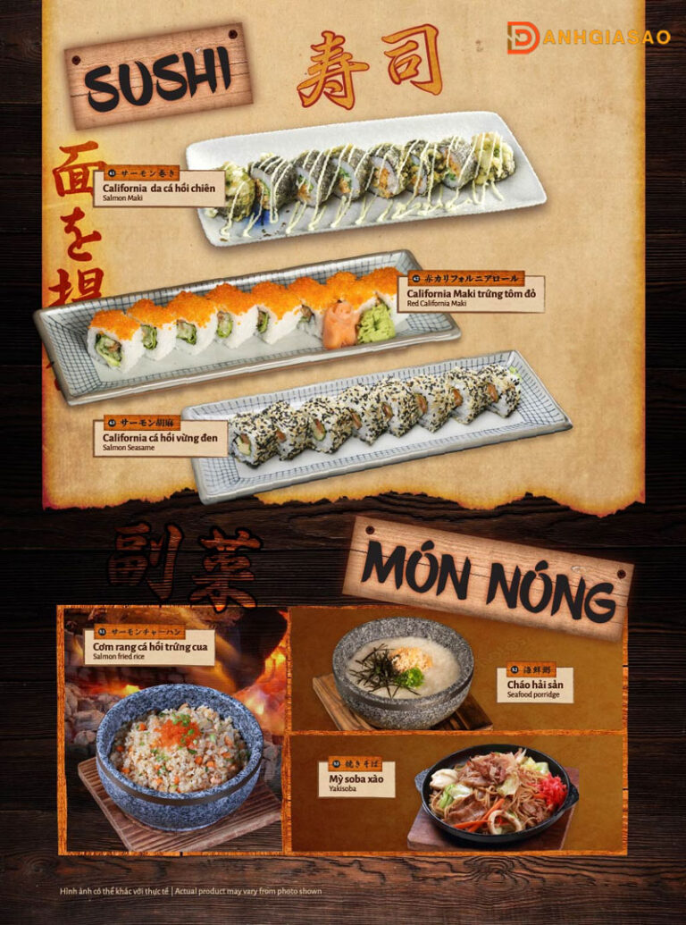 Shogun Japanese Street BBQ menu - Thiên đường ẩm thực Nhật