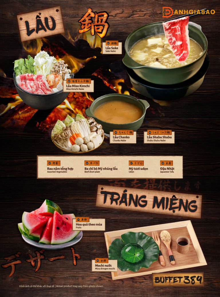 Shogun Japanese Street BBQ menu - Thiên đường ẩm thực Nhật