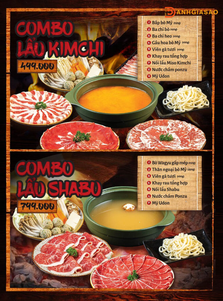 Shogun Japanese Street BBQ menu - Thiên đường ẩm thực Nhật