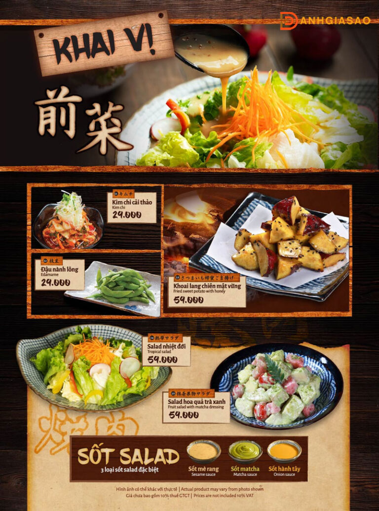 Shogun Japanese Street BBQ menu - Thiên đường ẩm thực Nhật