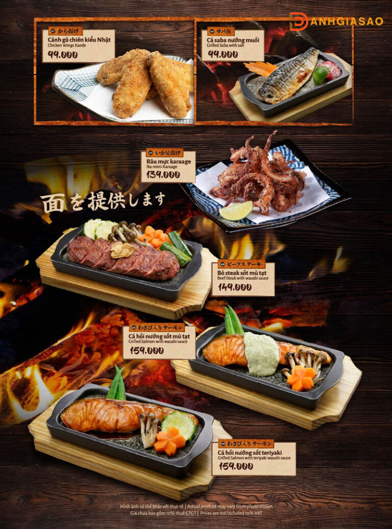 Shogun Japanese Street BBQ menu - Thiên đường ẩm thực Nhật