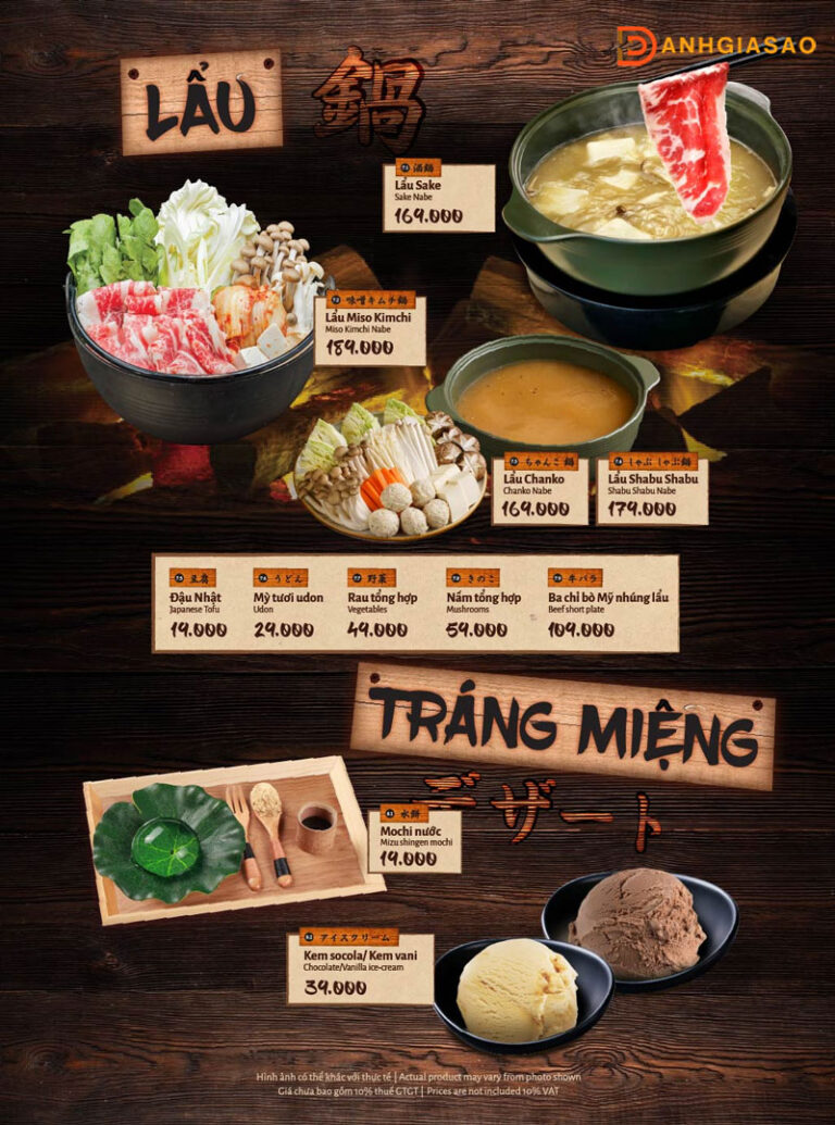 Shogun Japanese Street BBQ menu - Thiên đường ẩm thực Nhật