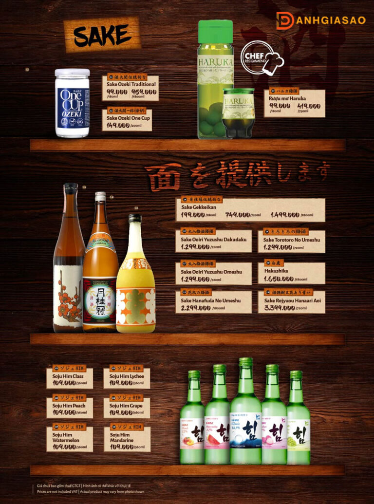 Shogun Japanese Street BBQ menu - Thiên đường ẩm thực Nhật