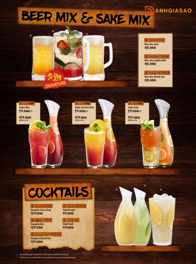 Shogun Japanese Street BBQ menu - Thiên đường ẩm thực Nhật