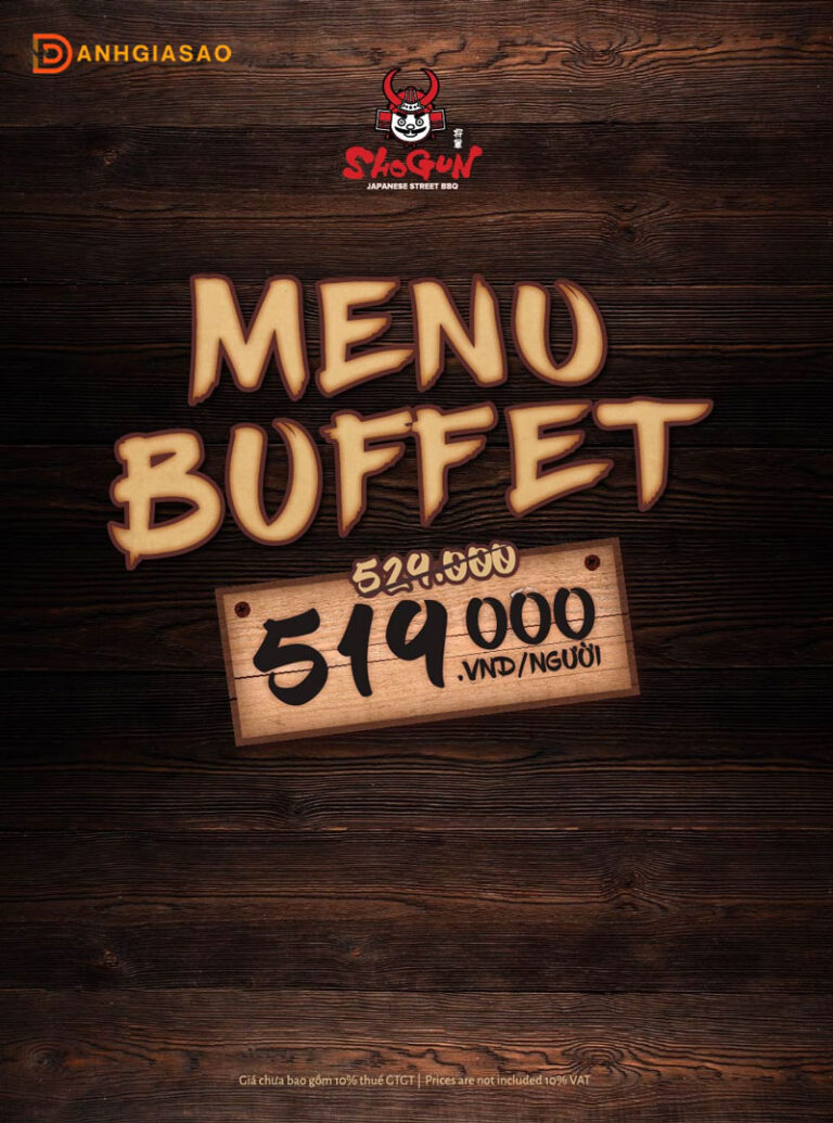 Shogun Japanese Street BBQ menu - Thiên đường ẩm thực Nhật