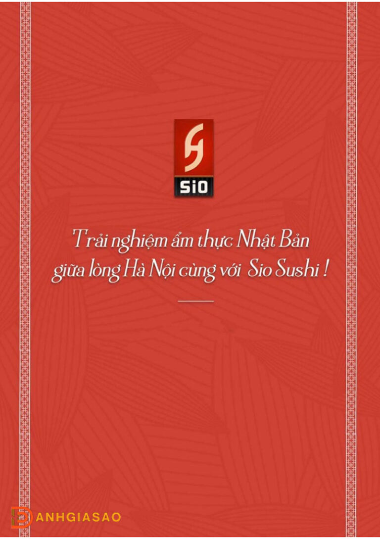 Sio Sushi Hoàng Cầu menu - Trải nghiệm ẩm thực Nhật Bản