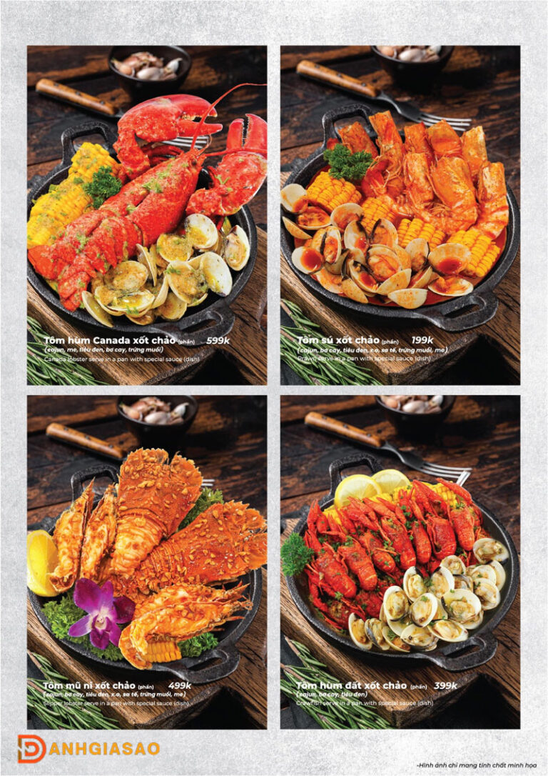 Menu nhà hàng Vua Cua - Đại tiệc buffet cua và hải sản cao cấp