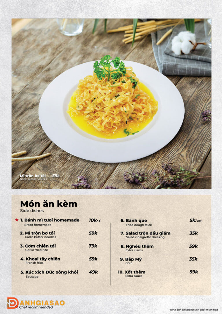 Menu nhà hàng Vua Cua - Đại tiệc buffet cua và hải sản cao cấp