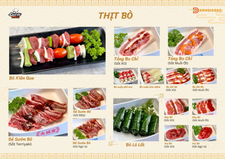 Menu Quá Đã BBQ - Bữa tiệc buffet lẩu nướng hấp dẫn ở Sài Gòn