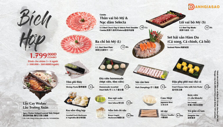Wulao Menu Hương Vị Lẩu Trứ Danh Đài Loan Nên Thử Qua